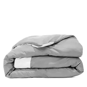Frette Flying Sateen Duvet Cover, King Exclusive - Grey Cliff/white