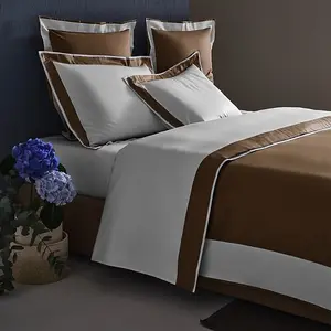 Frette Flying Sateen Duvet Cover, King Exclusive - Hazelnut/milk