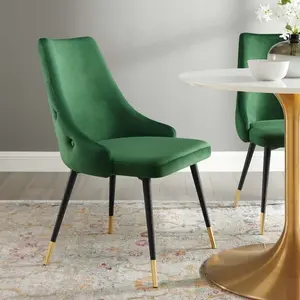 MODWAY Adorn Tufted Performance Velvet Dining Side Chair - Emerald