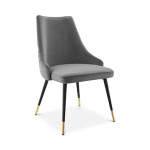 MODWAY Adorn Tufted Performance Velvet Dining Side Chair - Gray