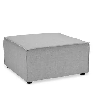 MODWAY Saybrook Outdoor Patio Upholstered Sectional Sofa Ottoman - Gray
