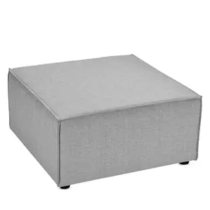 MODWAY Saybrook Outdoor Patio Upholstered Sectional Sofa Ottoman - Gray