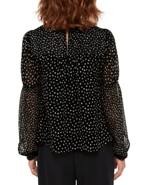 Whistles Speckled Shirred Top