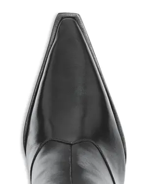 Schutz Raffaela Pointed Toe High Block Heel Booties
