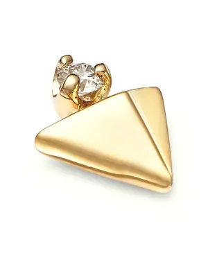 Zoe Chicco 14k Yellow Diamond Pyramid Stud Earring