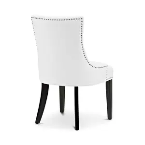 MODWAY Marquis Faux Leather Dining Chair - White