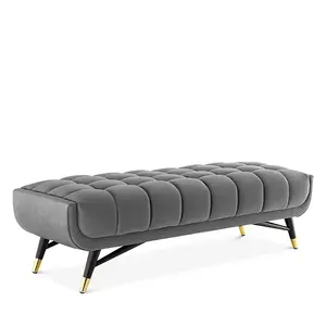 MODWAY Adept 60 Performance Velvet Bench - Gray