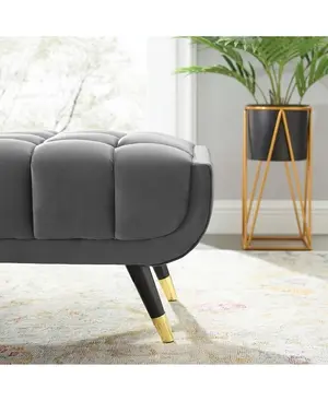 MODWAY Adept 60 Performance Velvet Bench - Gray
