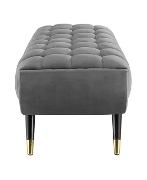 MODWAY Adept 60 Performance Velvet Bench - Gray