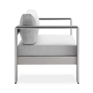 MODWAY Shore Sunbrella Fabric Aluminum Outdoor Patio Armchair
