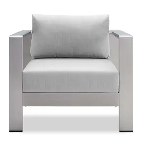 MODWAY Shore Sunbrella Fabric Aluminum Outdoor Patio Armchair