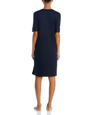 Hanro Moments Short Sleeve Nightgown - Black