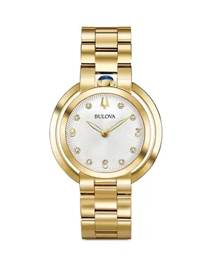 Bulova Rubaiyat 35mm Watch - White/gold