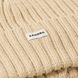 Sandro Rib Knit Hat - Butter Cream
