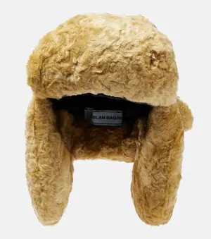Ruslan Baginskiy Fur Trapper Hat - Beige