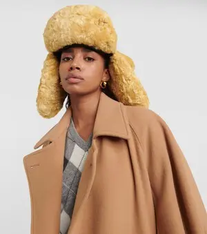 Ruslan Baginskiy Fur Trapper Hat - Beige