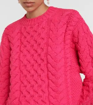 MARANT ETOILE Jake Cable-knit Wool-blend Sweater