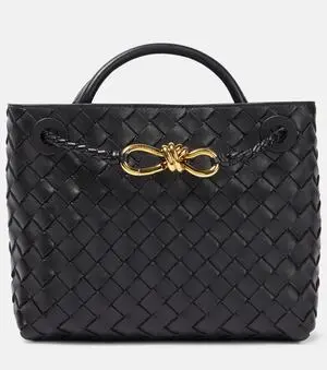 Bottega Veneta Andiamo Small Leather Tote Bag - Black
