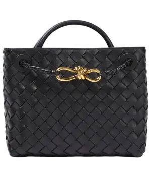 Bottega Veneta Andiamo Small Leather Tote Bag - Black