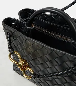 Bottega Veneta Andiamo Small Leather Tote Bag - Black