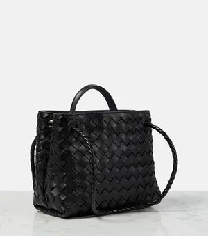 Bottega Veneta Andiamo Small Leather Tote Bag - Black