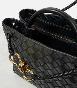 Bottega Veneta Andiamo Small Leather Tote Bag - Black