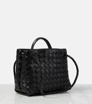 Bottega Veneta Andiamo Small Leather Tote Bag - Black