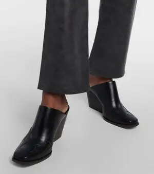 AGOLDE Sloane Mid-rise Straight Leather Pants