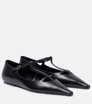 THE ROW Cyd Leather Ballet Flats