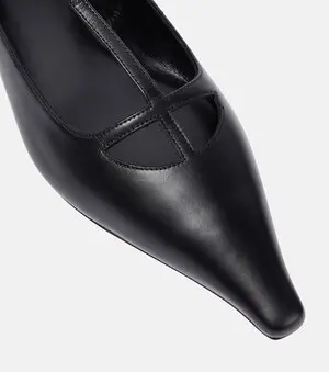 THE ROW Cyd Leather Ballet Flats