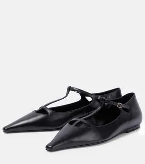 THE ROW Cyd Leather Ballet Flats