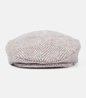 Ruslan Baginskiy Herringbone Wool-blend Cap - Pink