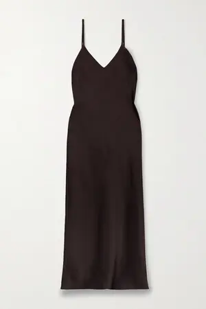 Norma Kamali Satin Midi Dress