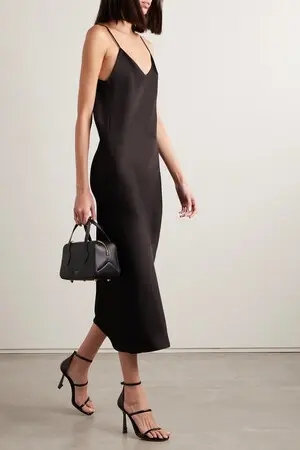 Norma Kamali Satin Midi Dress