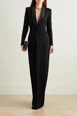 Ralph Lauren Danon Satin-trimmed Gown