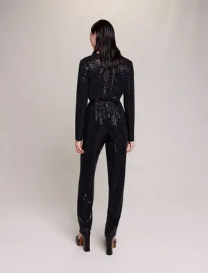 Maje Jumpsuit With Sequins