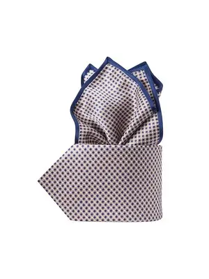 Stefano Ricci Luxury Hand Printed Silk Tie Set Beige