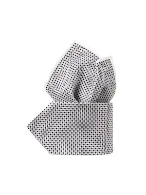 Stefano Ricci Luxury Hand Printed Silk Tie Set White