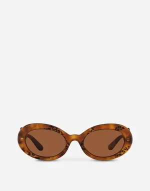 Dolce & Gabbana Dg Crossed Sunglasses - Animal Print