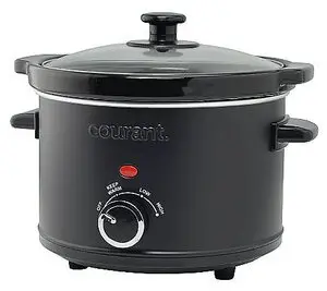 COURANT 2.5 Quart Round Shape Slow Cooker Bla Ck Matte Finish - One-color