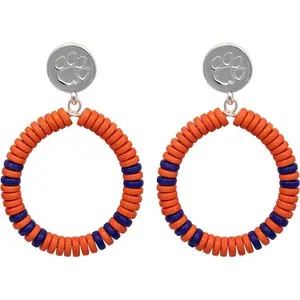 EMERSON STREET Clemson Tigers Raya Earrings - Silver