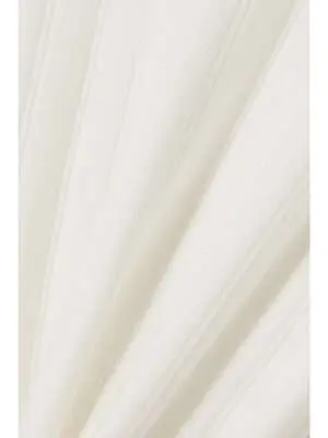 LESET Pointelle-knit Cotton-jersey Top - White