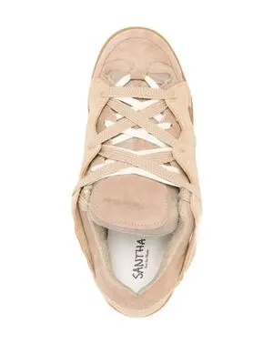 SANTHA Suede Sneakers - Neutrals