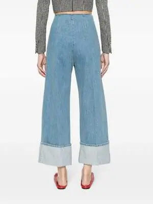 PATOU Iconic Cuffed Jeans - Blue