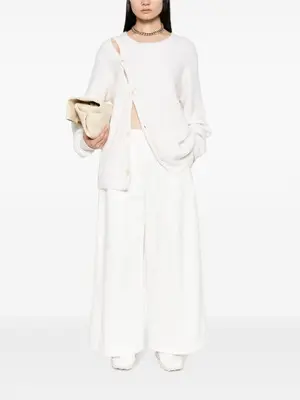 JIL SANDER Wide-leg Trousers - White