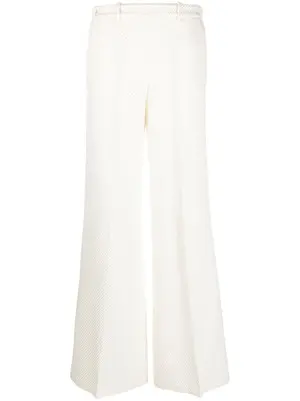 FORTE_FORTE Fine-ribbed Wide-leg Trousers