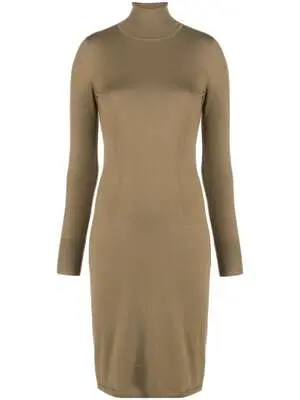 JOSEPH Roll-neck Knitted Midi Dress