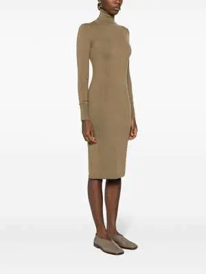 JOSEPH Roll-neck Knitted Midi Dress