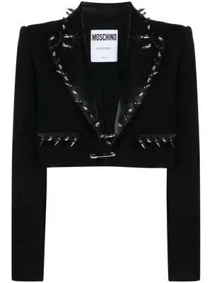 Moschino Spike Stud-embellished Cropped Blazer