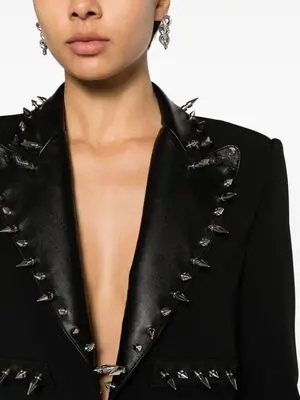 Moschino Spike Stud-embellished Cropped Blazer